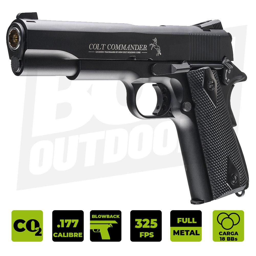 PISTOLA CO2 COLT COMMANDER .177 2254028 | Bou Outdoor Store