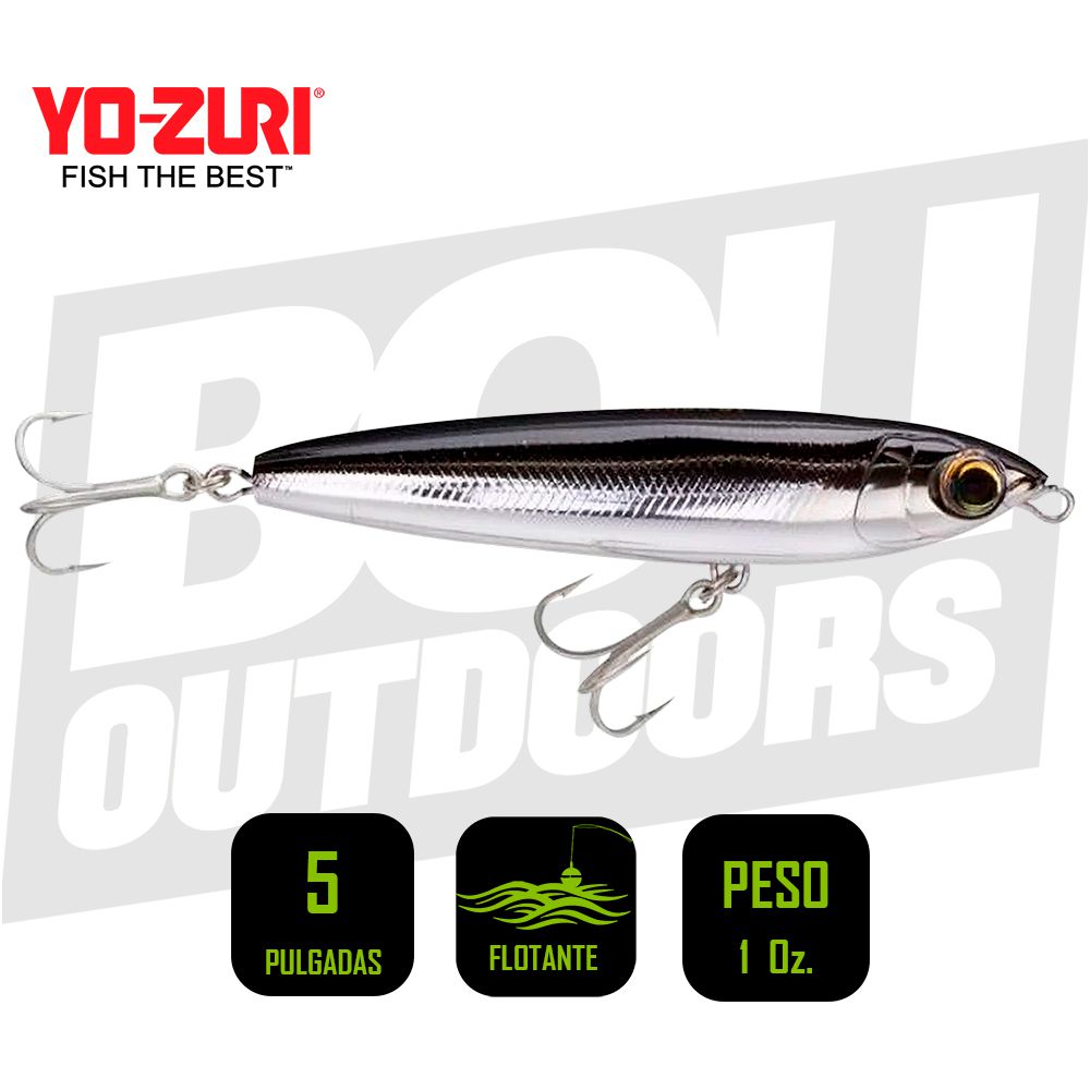YO-ZURI HYDRO PENCIL 5 PULG 1 OZ BLACK SILVER R1153CSBL | Bou Outdoor Store